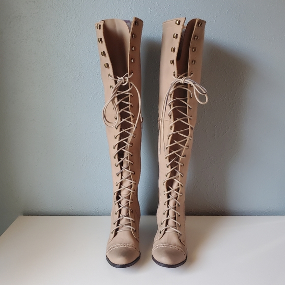 Free People | Shoes | New Free People Jeffrey Campbell Lace Up Joe Boot ...